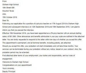 Appointment Letter - Format & Sample | Job Appointment Letter