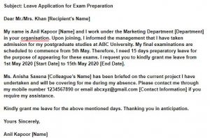 Leave Application – How to Write Leave Application for School, College ...