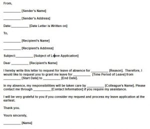 Leave Application - How to write a Leave Application [Samples]