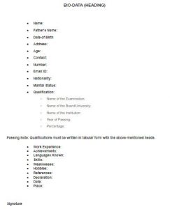 How To Write Biodata? - Biodata Types, Best Biodata Format & Sample